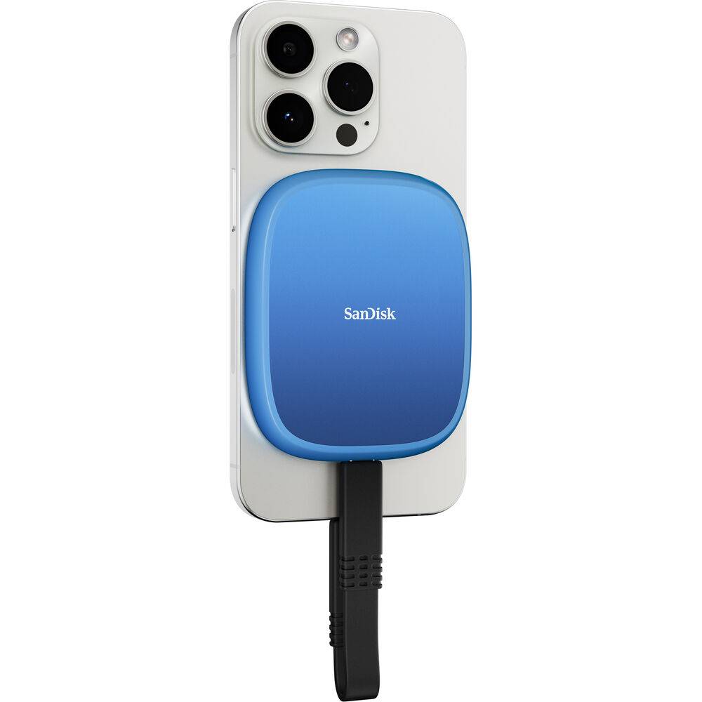 SSD Externo SanDisk Creator Phone SSD 1TB USB-C USB 3.2 Gen2 MagSafe Azul | PCDIGA