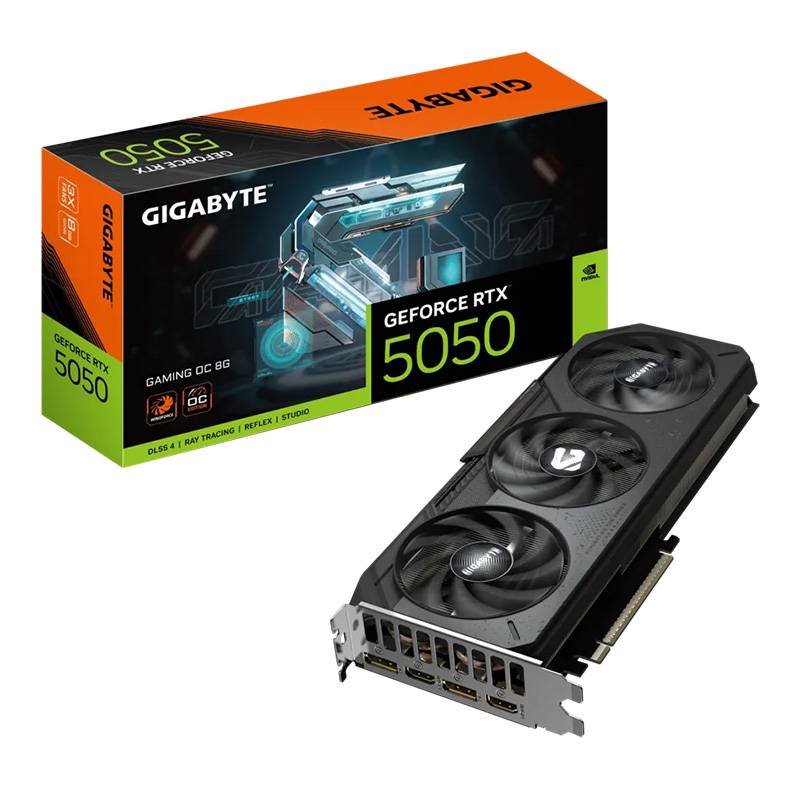Placa Gráfica Gigabyte NVIDIA GeForce RTX 5050 "Blackwell" Gaming OC 8G GDDR6 DLSS4 | PCDIGA