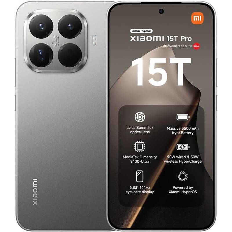 Smartphone Xiaomi 15T Pro 6.83" 12GB/512GB Dual SIM Gray | PCDIGA