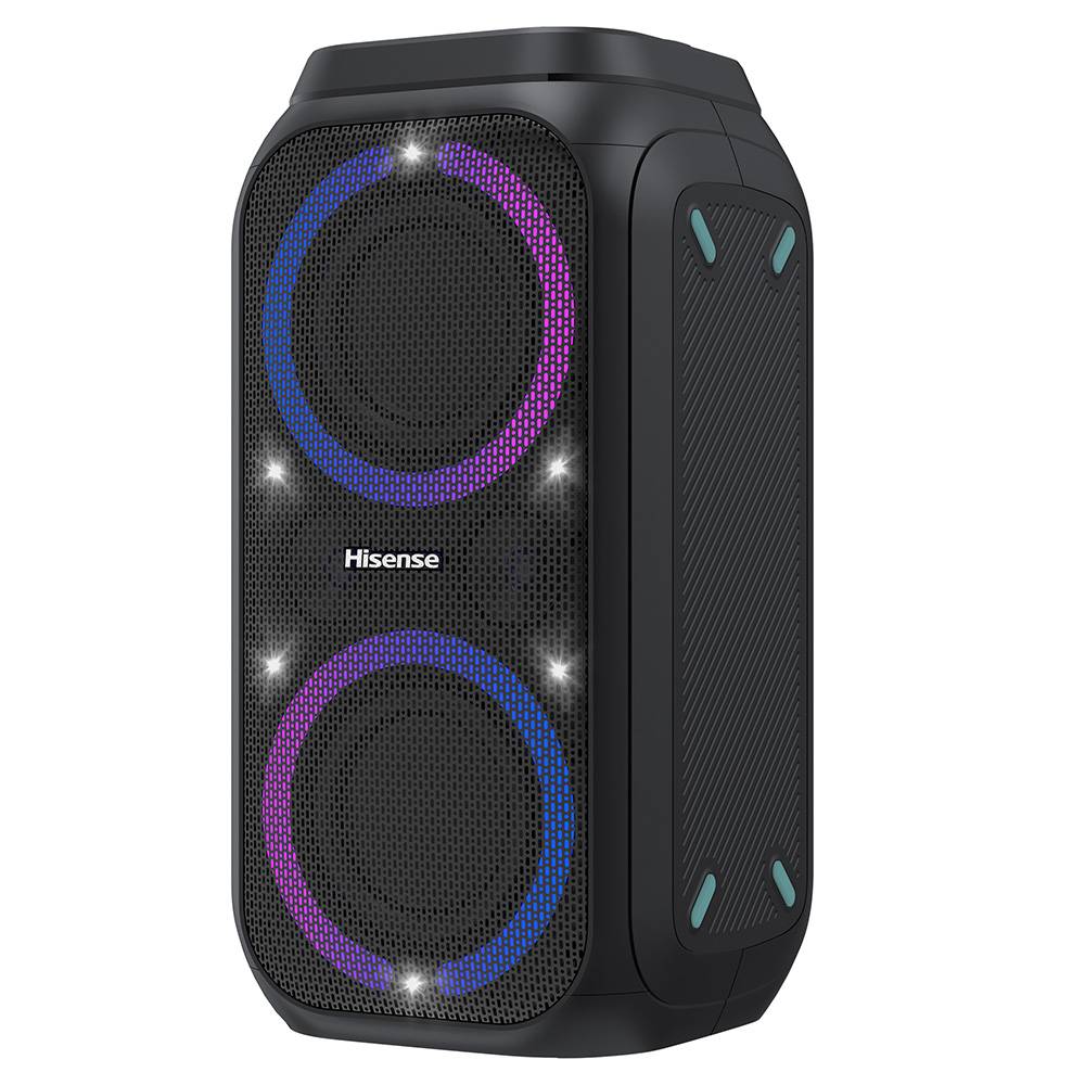 Coluna High-Power Hisense Party Rocket HP160 160W IPX4 c/ Karaoke Preta ...