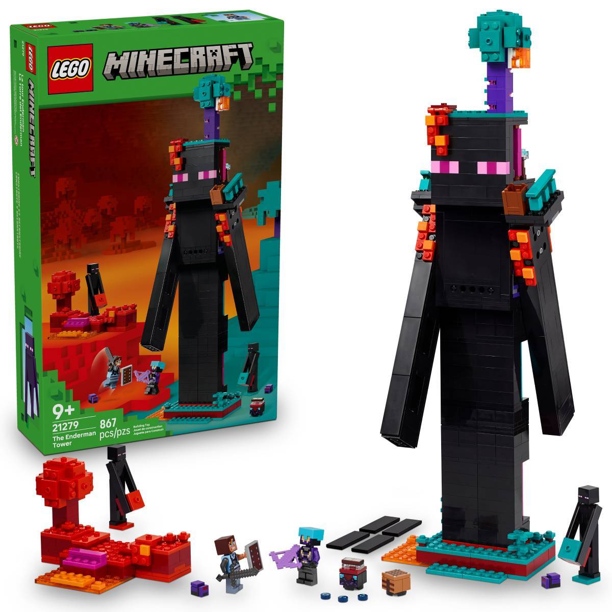 LEGO Minecraft: A Torre do Enderman | Idades 9+ | 867 Peças | Item ...