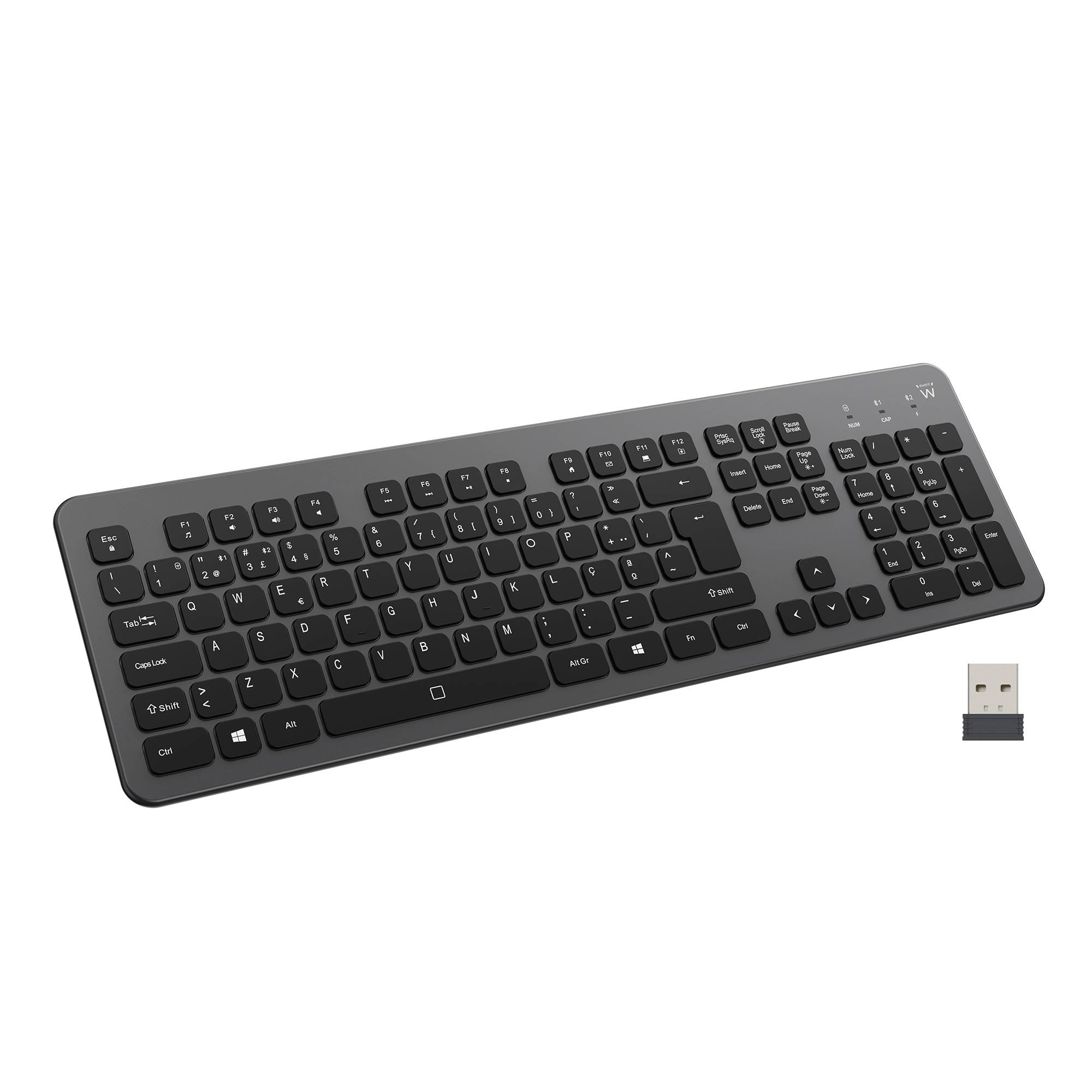 Teclado Ewent EW3297 Illuminated Wireless Multimode Bluetooth/2.4Ghz ...
