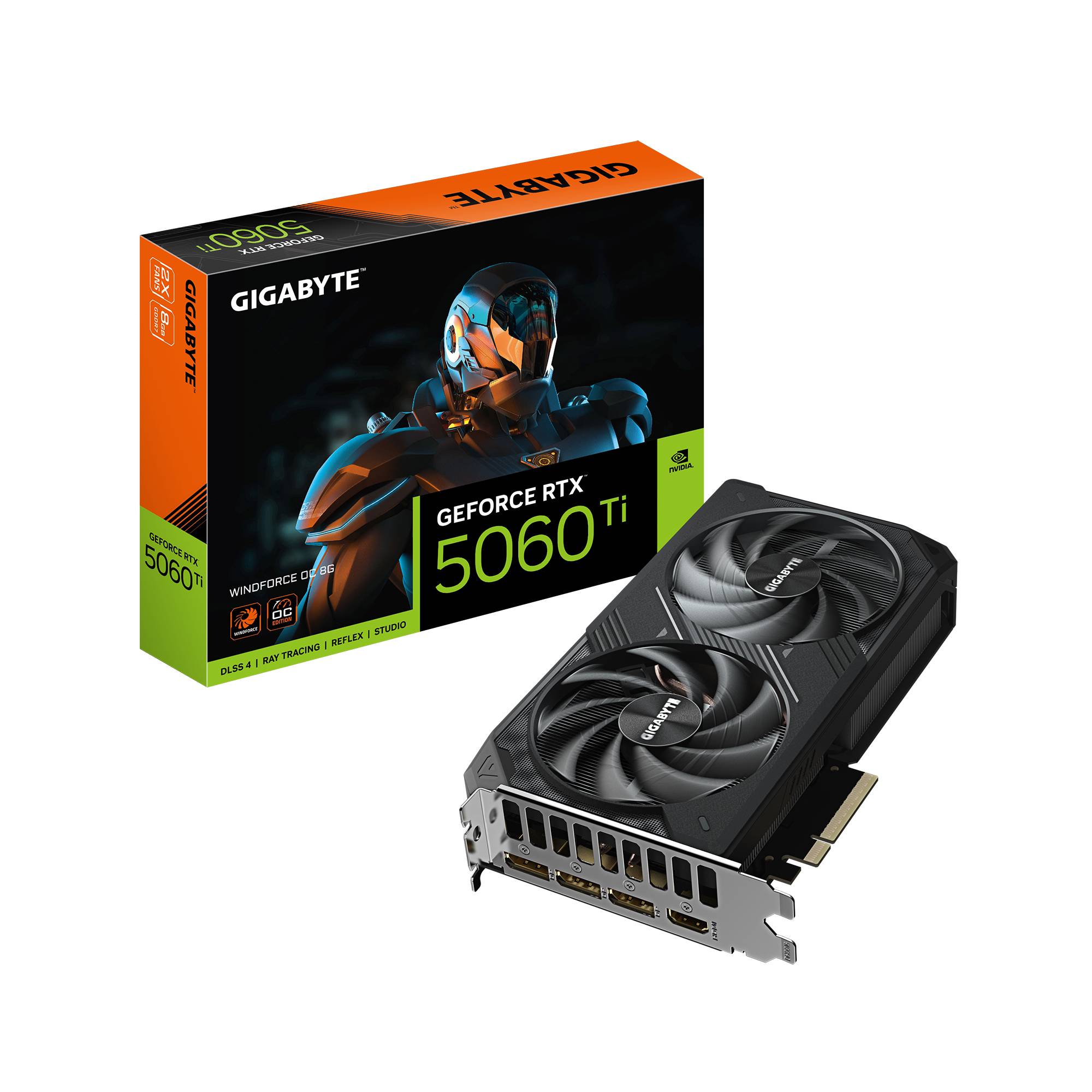 Placa Gráfica Gigabyte NVIDIA GeForce RTX 5060 Ti "Blackwell" Windforce ...
