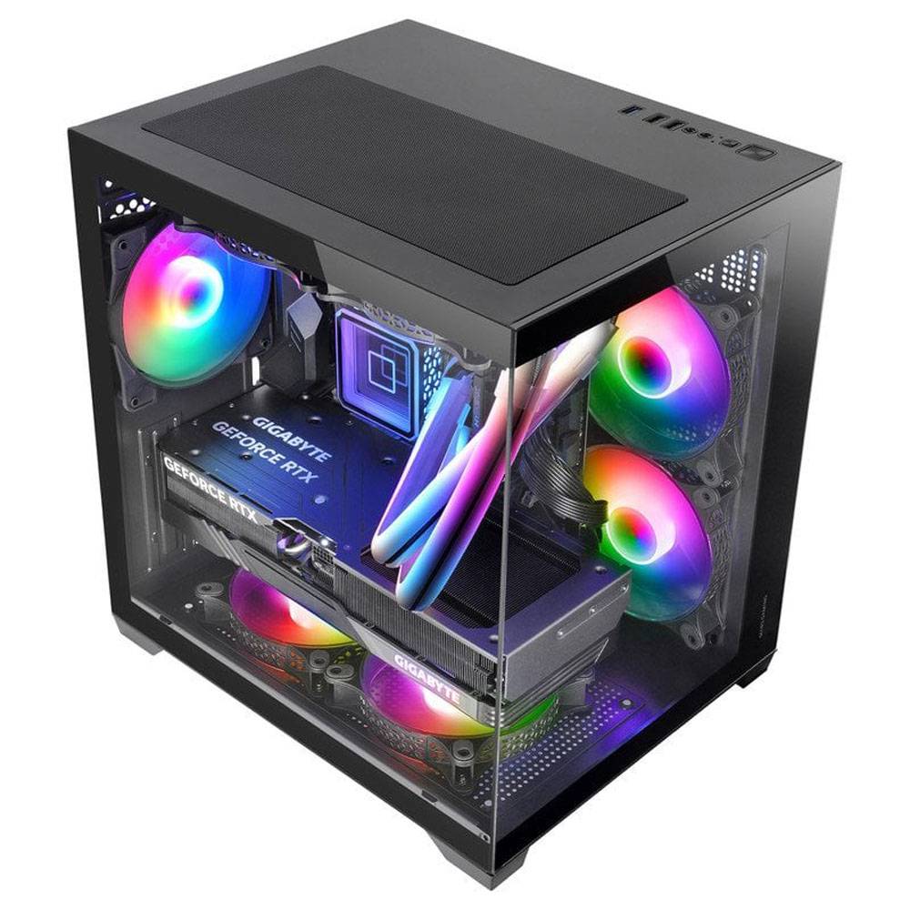 Caixa Micro-ATX Mars Gaming MC-VIEW2 Custom Premium Frameless Tempered ...