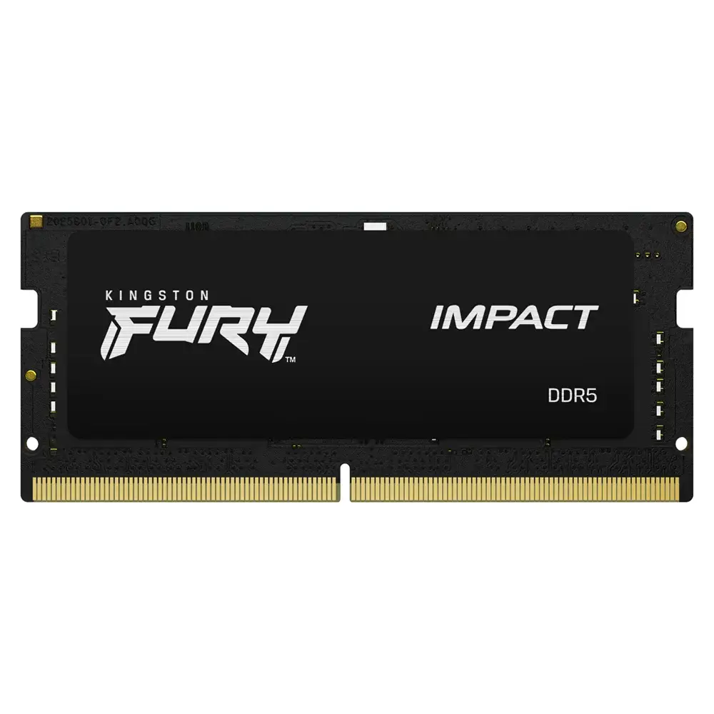 Memória RAM SO-DIMM Kingston Fury Impact 32GB (1x32GB) DDR5-4800MHz CL38 (38-38-38) 1.1V 2Rx8 ...