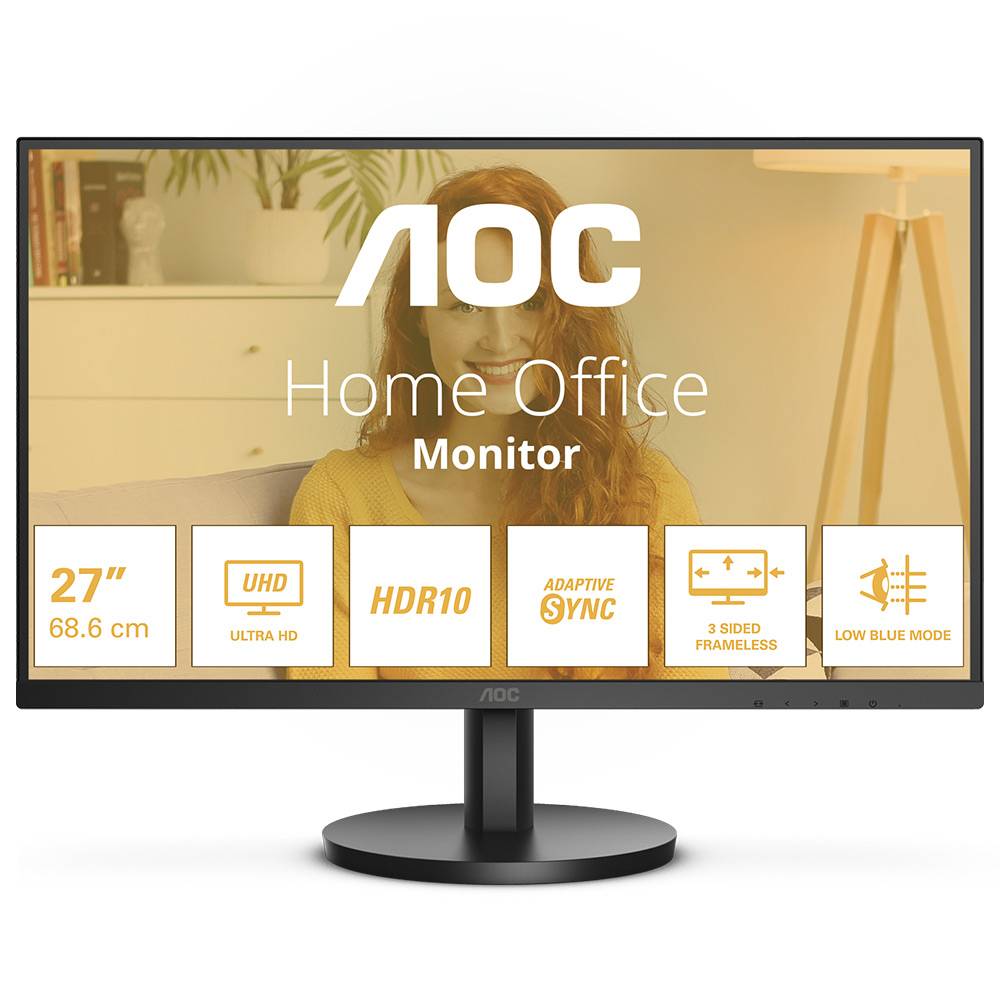 Monitor AOC U27B3M VA W-LED 27" 4K UHD 16:9 60Hz VESA Adaptive Sync ...