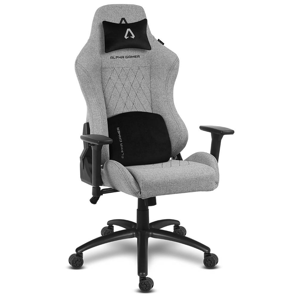 Cadeira Gaming Alpha Gamer Gaia Light Grey Fabric V2 | PCDIGA