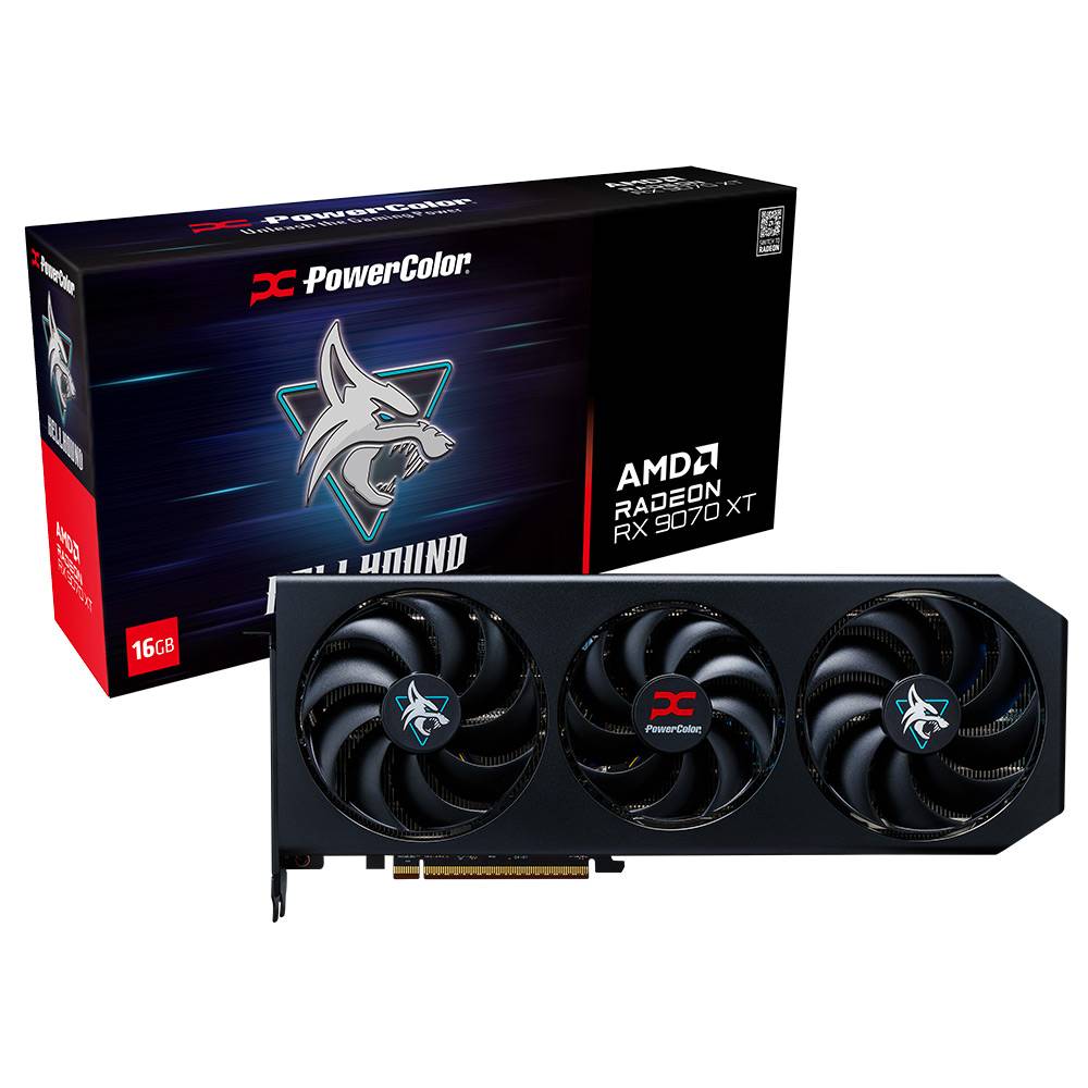 Placa Gráfica PowerColor AMD RX 9070 XT "RDNA 4" Hellhound 16GB GDDR6 ...