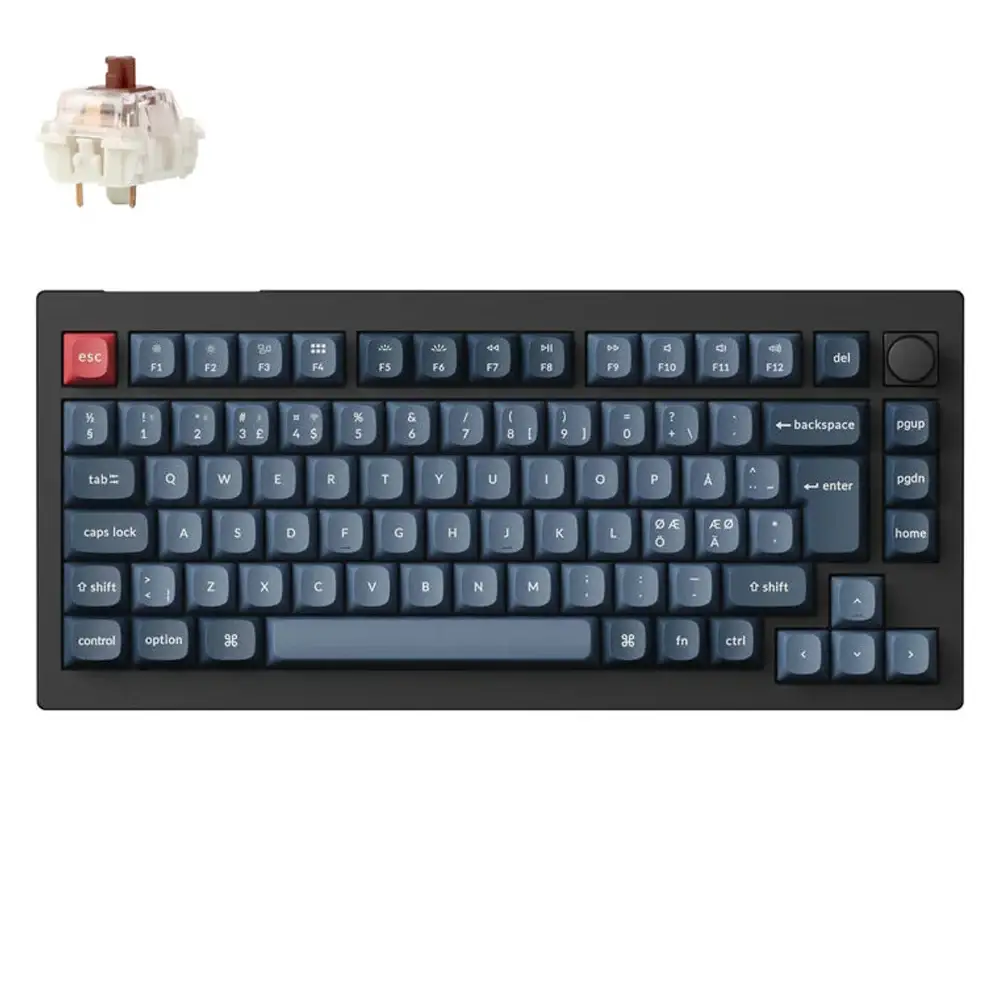 Teclado Mecânico Keychron V1 Max 75% Wireless PT Gateron Jupiter Switch ...
