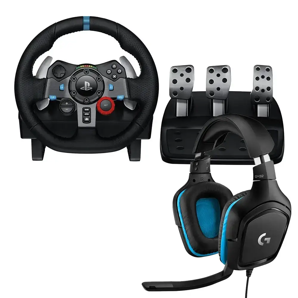 Bundle Logitech Gaming Set Volante G29 Driving Force PS5/PS4/PS3/PC ...