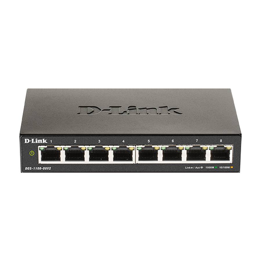 Switch de Rede D-Link DGS-1100-08V2 EasySmart 8 Portas Gigabit Smart ...