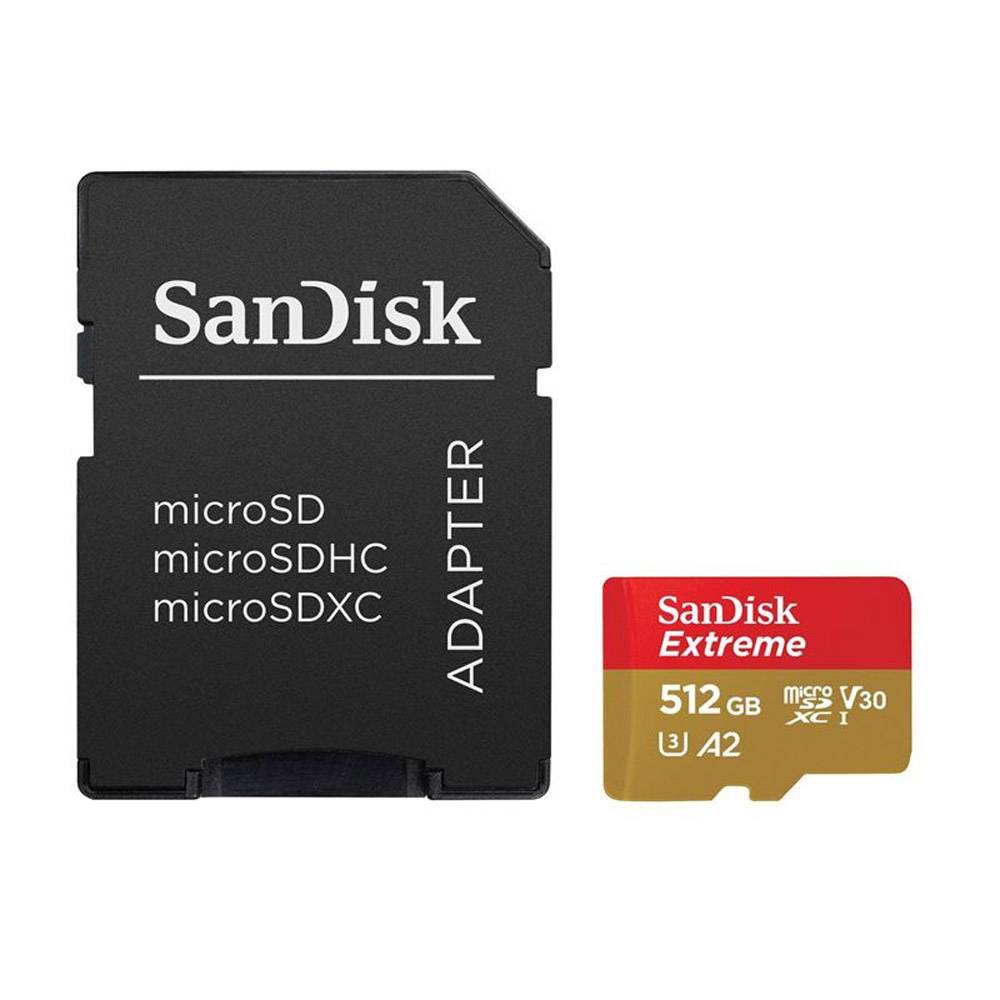 Cartão de Memória microSDXC SanDisk Extreme 512GB (190MB/s) UHS-I, U3 ...