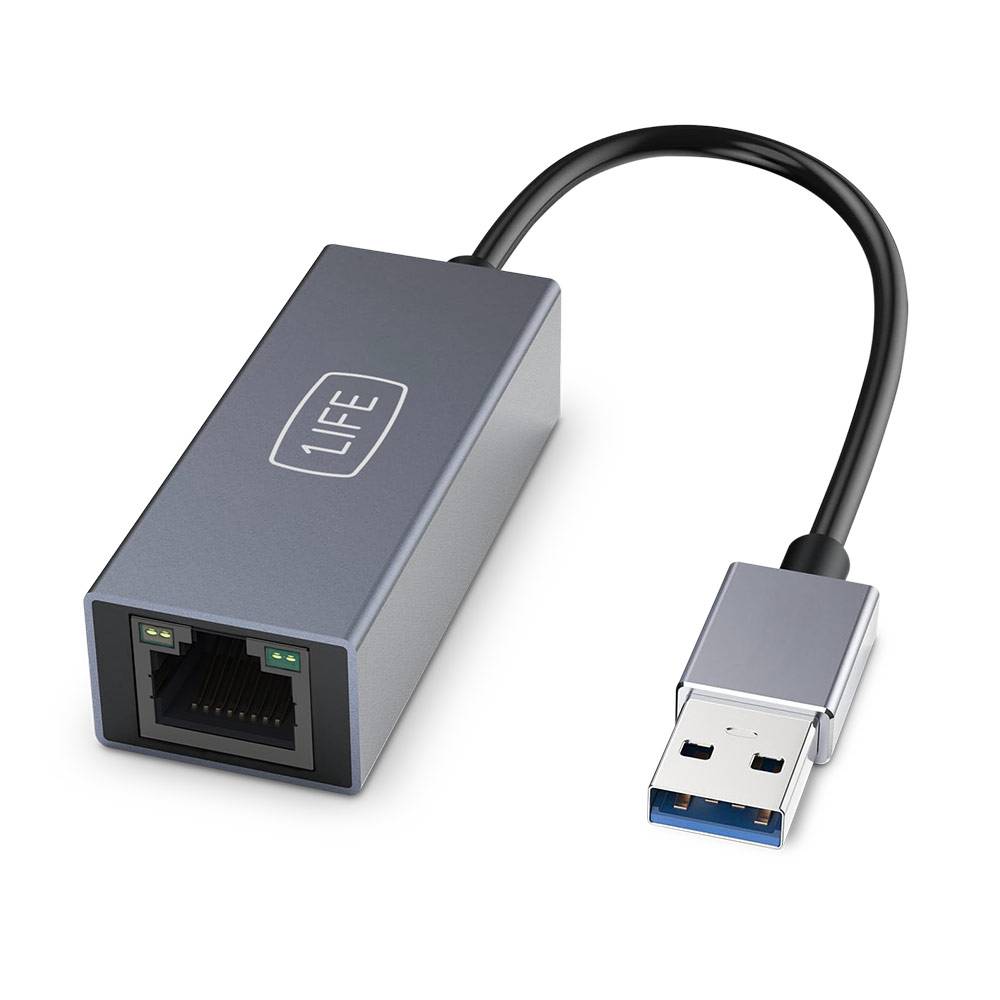 Adaptador de Rede 1Life Ethernet Gigabit USB-A 3.0 para RJ45 Gigabit ...